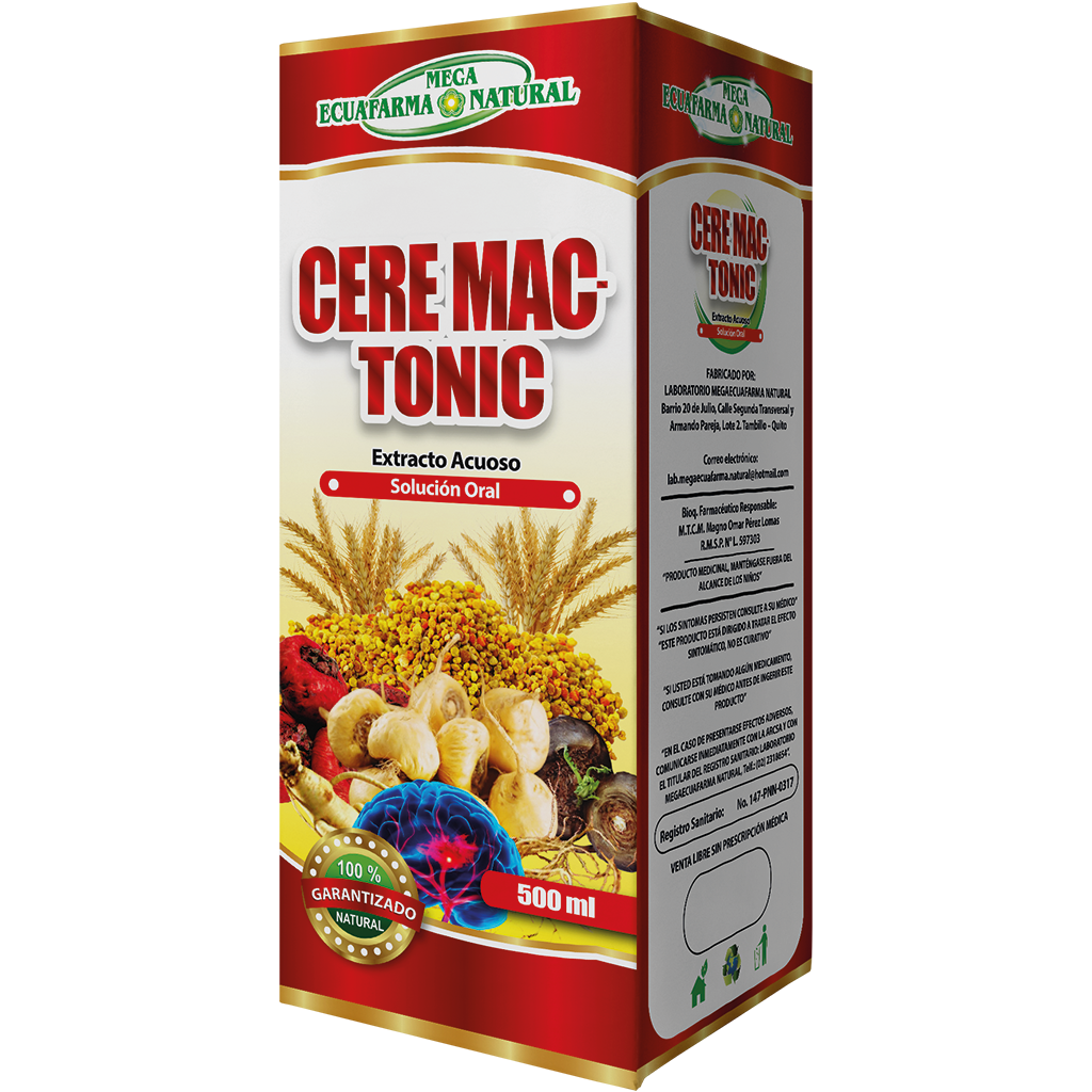 CEREMAC-TONIC SOLUCIÓN ORAL 500 ML MEGAECUAFARMA NATURAL | El Arbolito